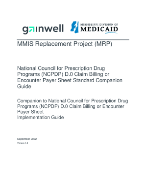 Fillable Online medicaid ms NCPDP D.0 Payer Sheet Fax Email Print ...