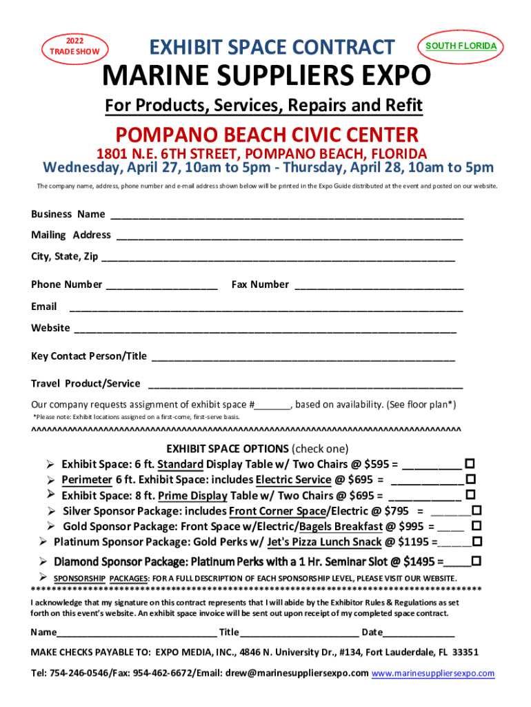 Fillable Online Trade Show for Refit, Marine Services and Suppliers ...