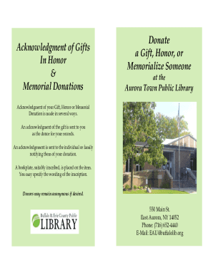 Fillable Online How to Write a Memorial Donation Family Notification ...