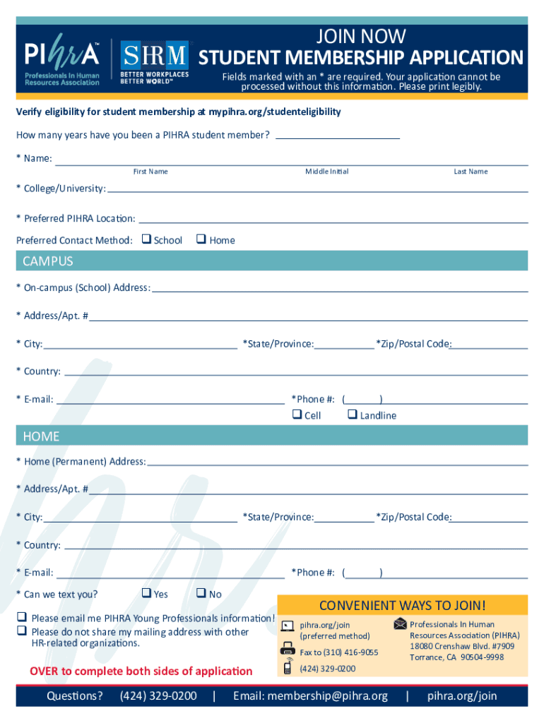 Fillable Online Membership Eligibility and Application Forms Fax Email ...