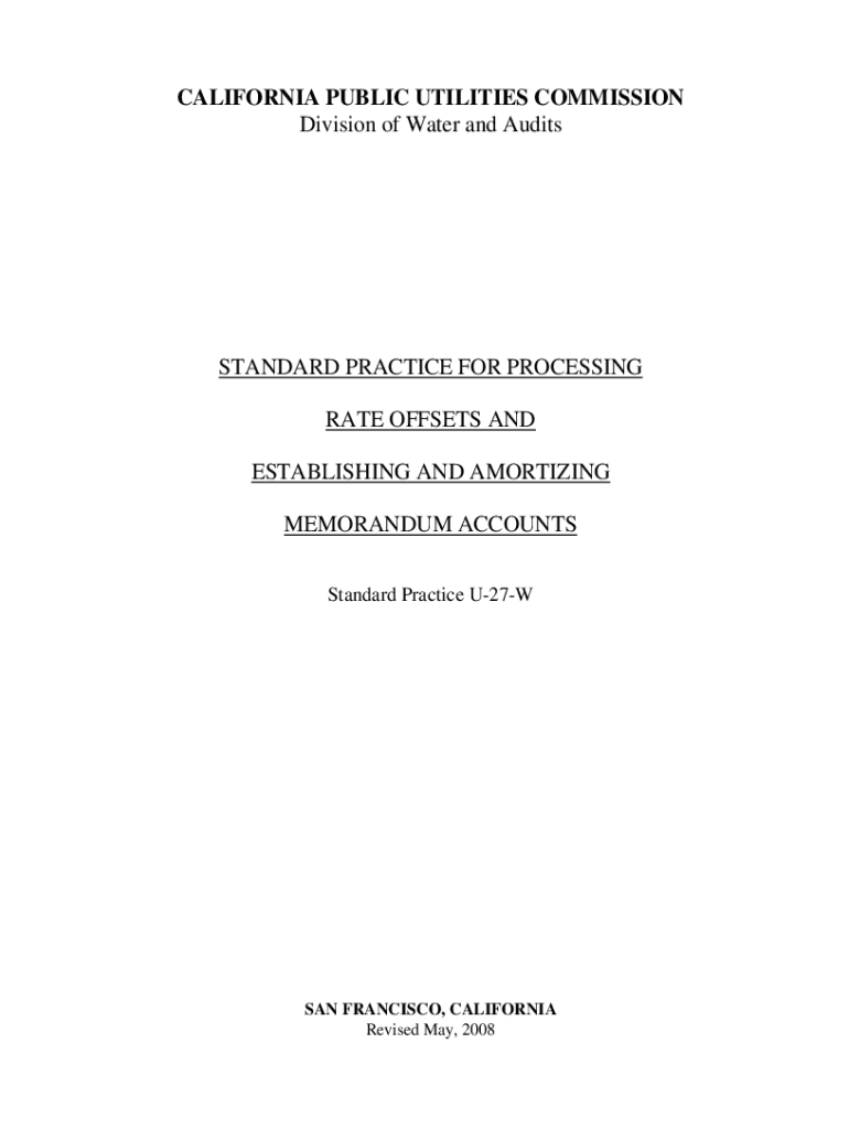 Fillable Online docs cpuc ca Uniform System of Accounts for Class A ...