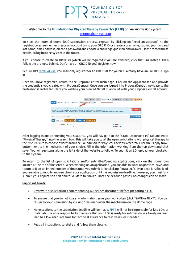 Fillable Online How to Create an Application in ProposalCentral (PDF) Fax Email Print - pdfFiller