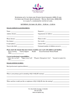 Fillable Online Using ASQ-3 and ASQ:SE-2 together Fax Email Print ...