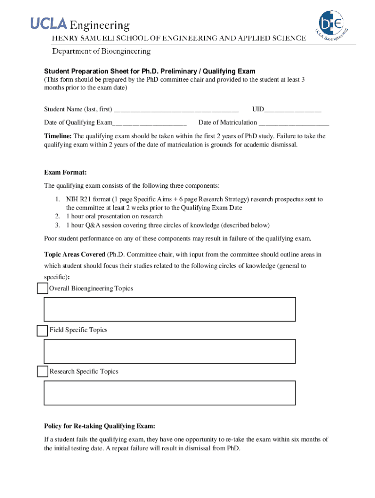 Fillable Online 6 Effective Tips on How to Ace Your PhD Qualifying Exam Fax Email Print - pdfFiller