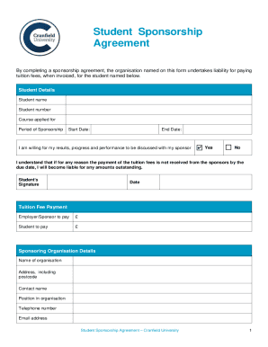 Fillable Online A91-sponsor-agreement-form-external.pdf Fax Email Print ...