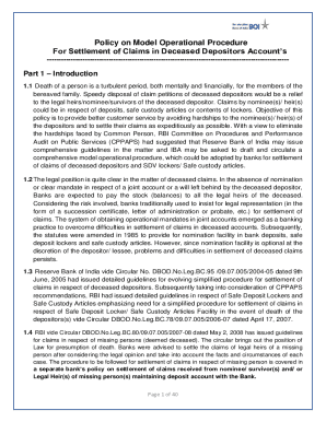 Fillable Online Model-Operational-Procedure-for-Settlement-of-Claims ...