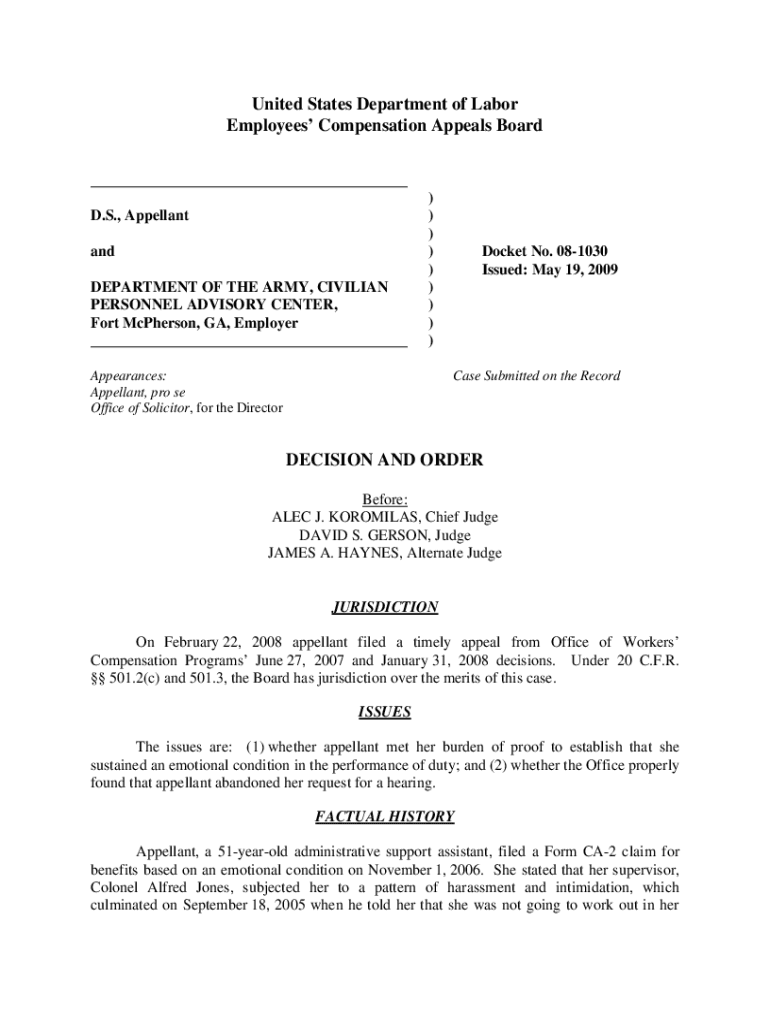 Fillable Online 08-2296: F.S. and DEPARTMENT OF HOMELAND ... Fax Email ...