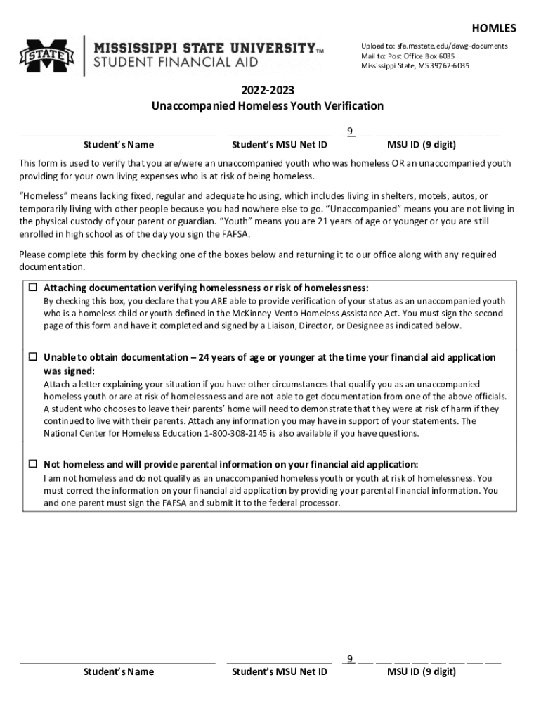 Fillable Online MSU Financial Aid Handbook - Mississippi State University Fax Email Print ...