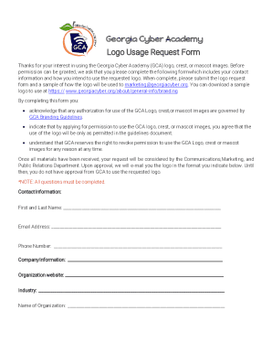 Fillable Online Georgia Cyber Academy Logo Usage Request Form Fax Email ...