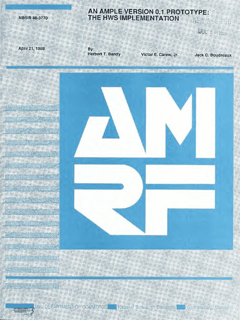 Fillable Online An AMPLE version 0.1 prototype: the HWS implementation Fax Email Print - pdfFiller