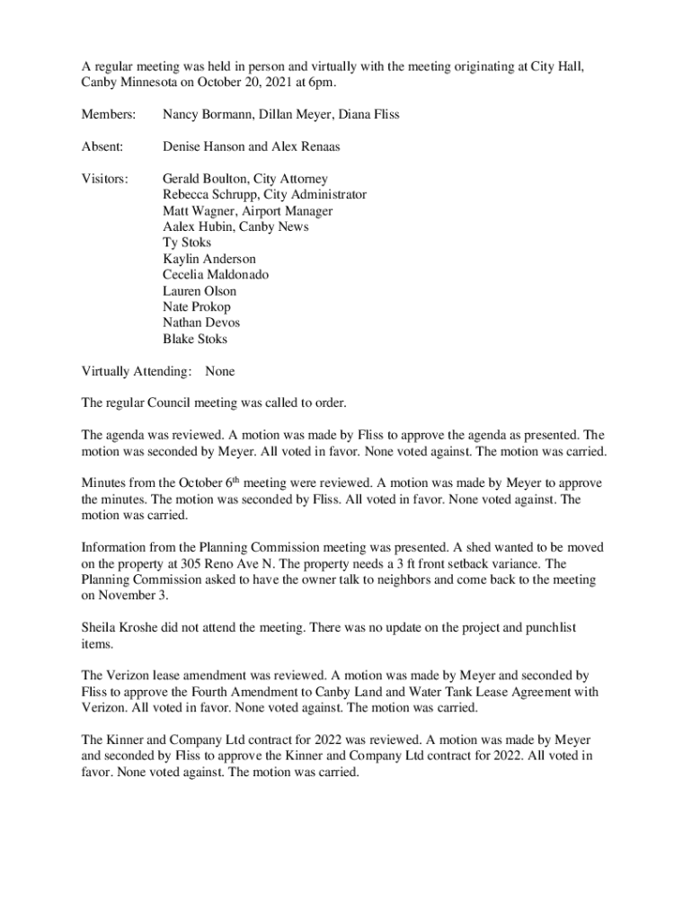 Fillable Online Nancy Bormann, Dillan Meyer, Diana Fliss Fax Email ...