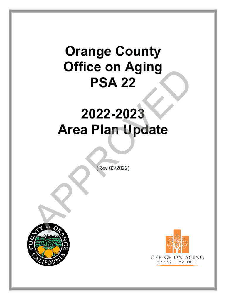 Fillable Online Orange County Office on Aging PSA 22 2022-2023 Area ...