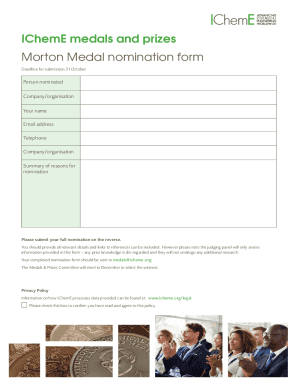 Fillable Online Donald Medal nomination form Fax Email Print - pdfFiller