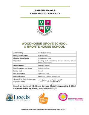 Fillable Online Safeguarding children and child protection Fax Email ...