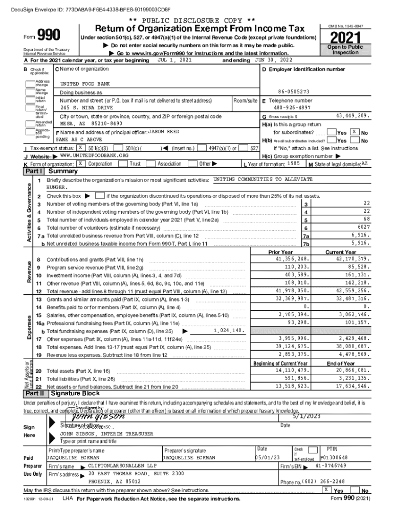 Fillable Online 2021-990-Tax-Return.pdf - Mesa Fax Email Print - pdfFiller