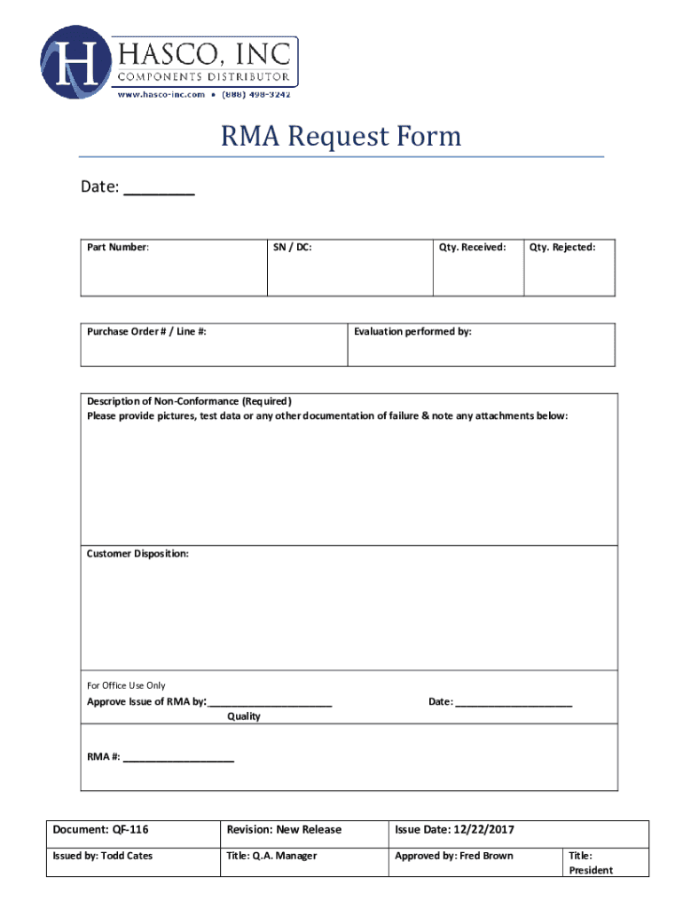 Fillable Online Curtiss-Wright Ashburn, VA & Ottawa, Canada RMA Request ...