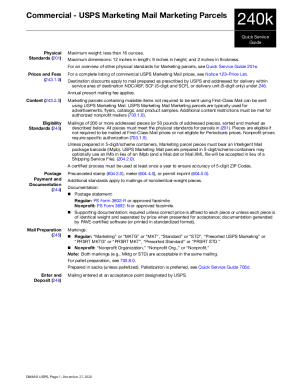 Fillable Online 240k Quick Service GuidePostal Explorer - USPS Fax ...