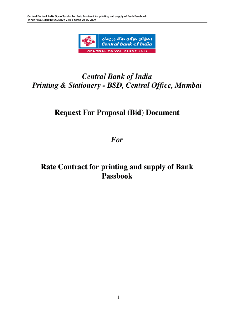 Fillable Online Request for Proposal (Bid) Documents For Rate Contract ...