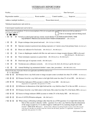 Fillable Online VETERINARY REPORT FORM Fax Email Print - pdfFiller