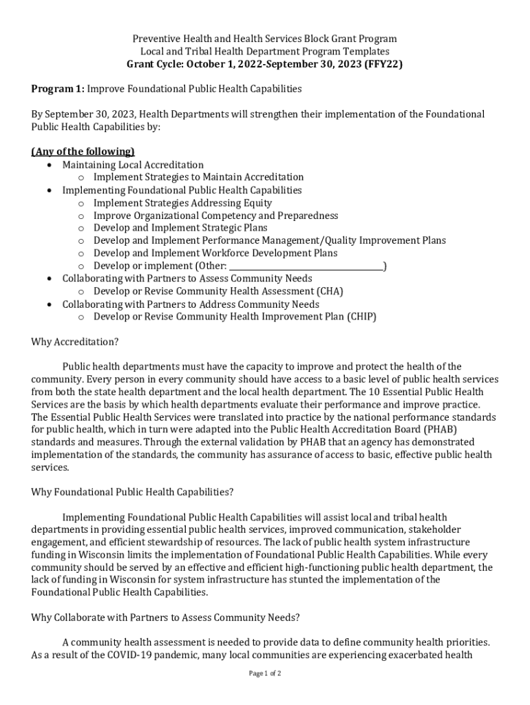 Fillable Online Preventive Health and Health Services Block Grant Fax ...