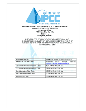 Fillable Online National Projects Construction Corporation Limited ...
