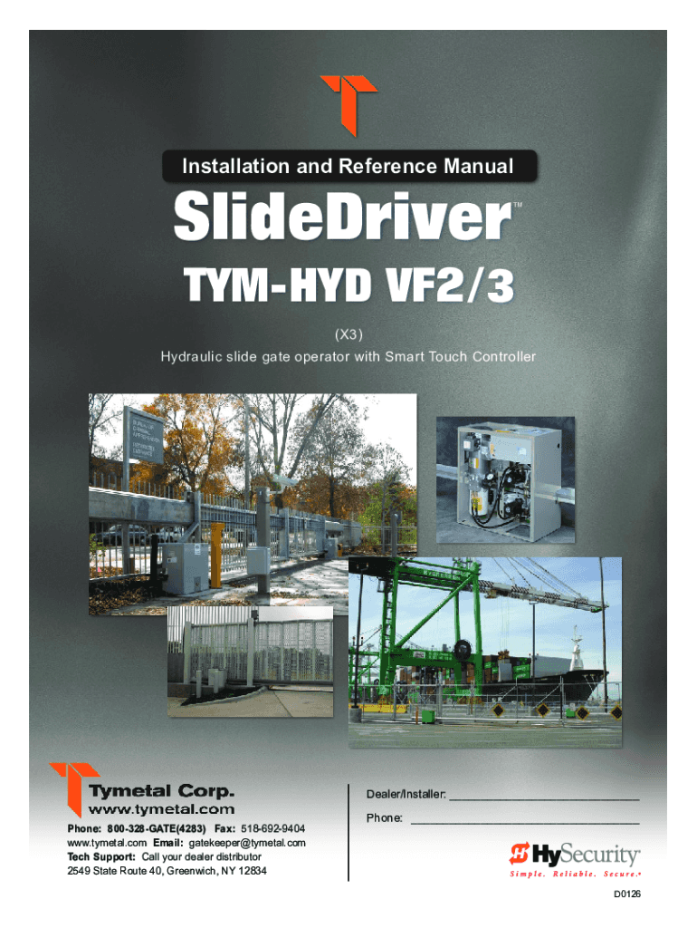 Fillable Online TYM-HYD Structural Gate System Fax Email Print - pdfFiller