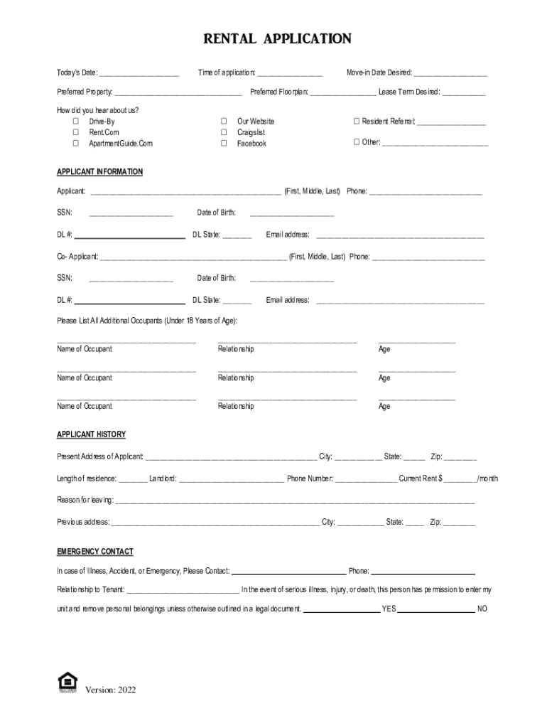 Fillable Online Application - Birmingham, AL - Wildwood Apartments Fax Email Print - pdfFiller