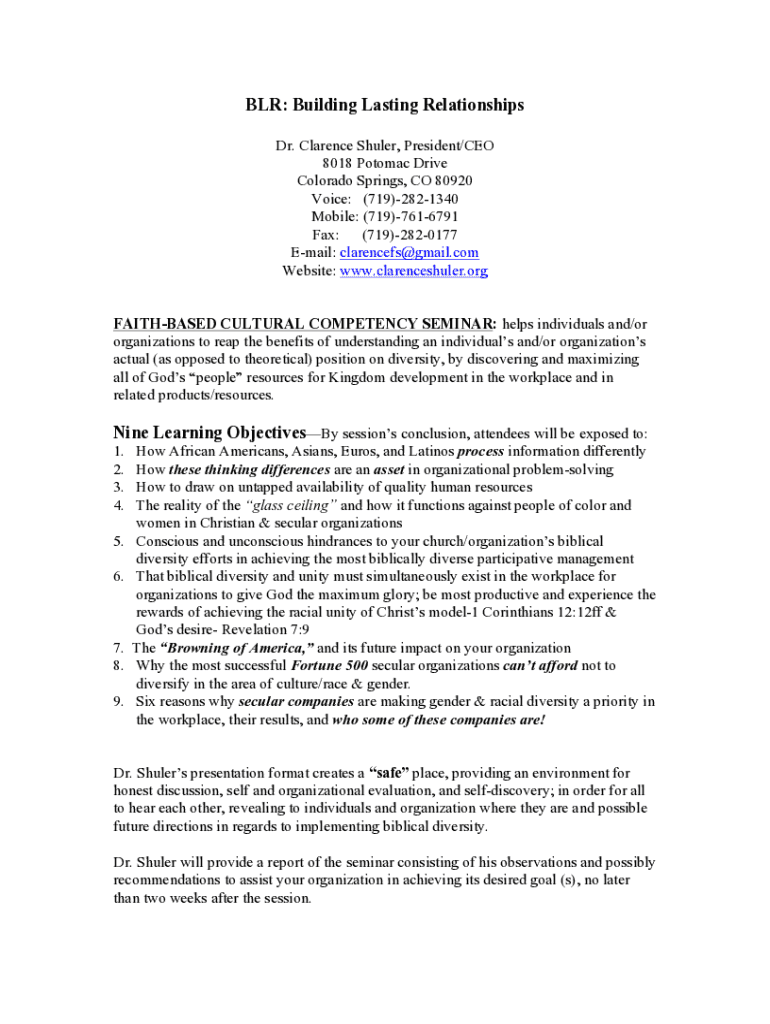 Fillable Online Who We Are - Building Lasting Relationships Fax Email Print - pdfFiller