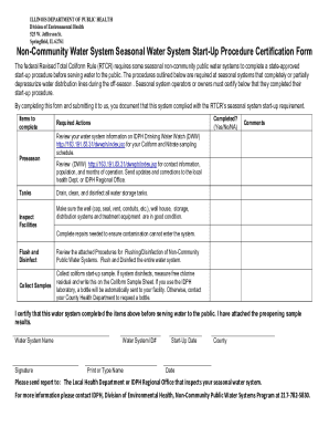 Fillable Online IDPH - Seasonal Start-up Form 202002.docx Fax Email ...