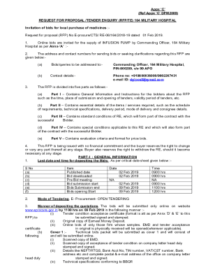 Fillable Online 174 Military Hospital Request for Proposal (RFP ...