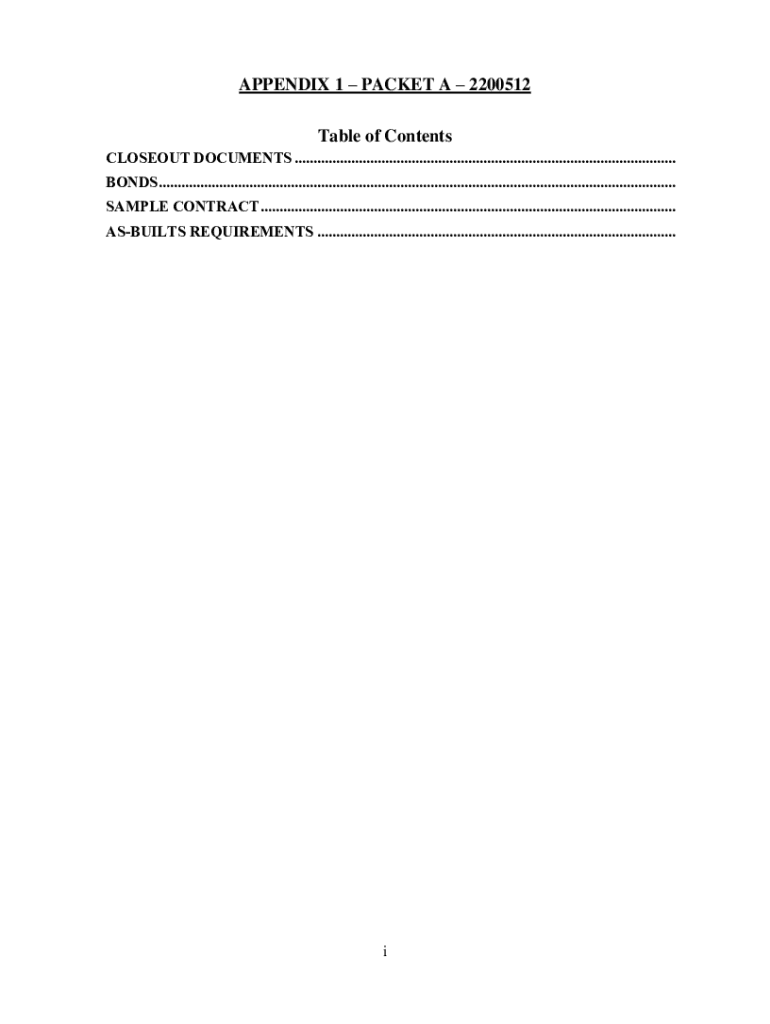 Fillable Online Project Closeout Document Template Fax Email Print ...