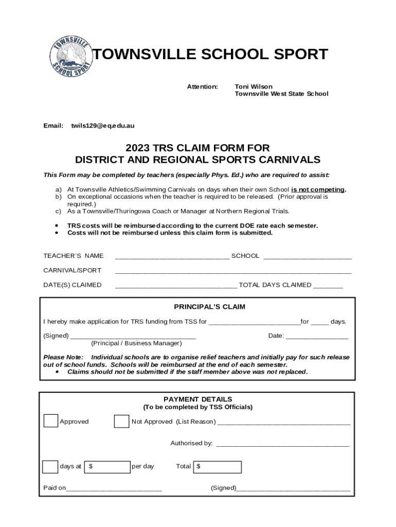tss claim Doc Template | pdfFiller