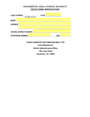 Fillable Online Application for Senior Citizen Gold Card Fax Email ...