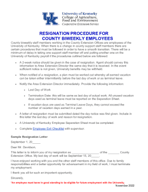 Fillable Online manual ca uky RESIGNATION PROCEDURE FOR COUNTY ...