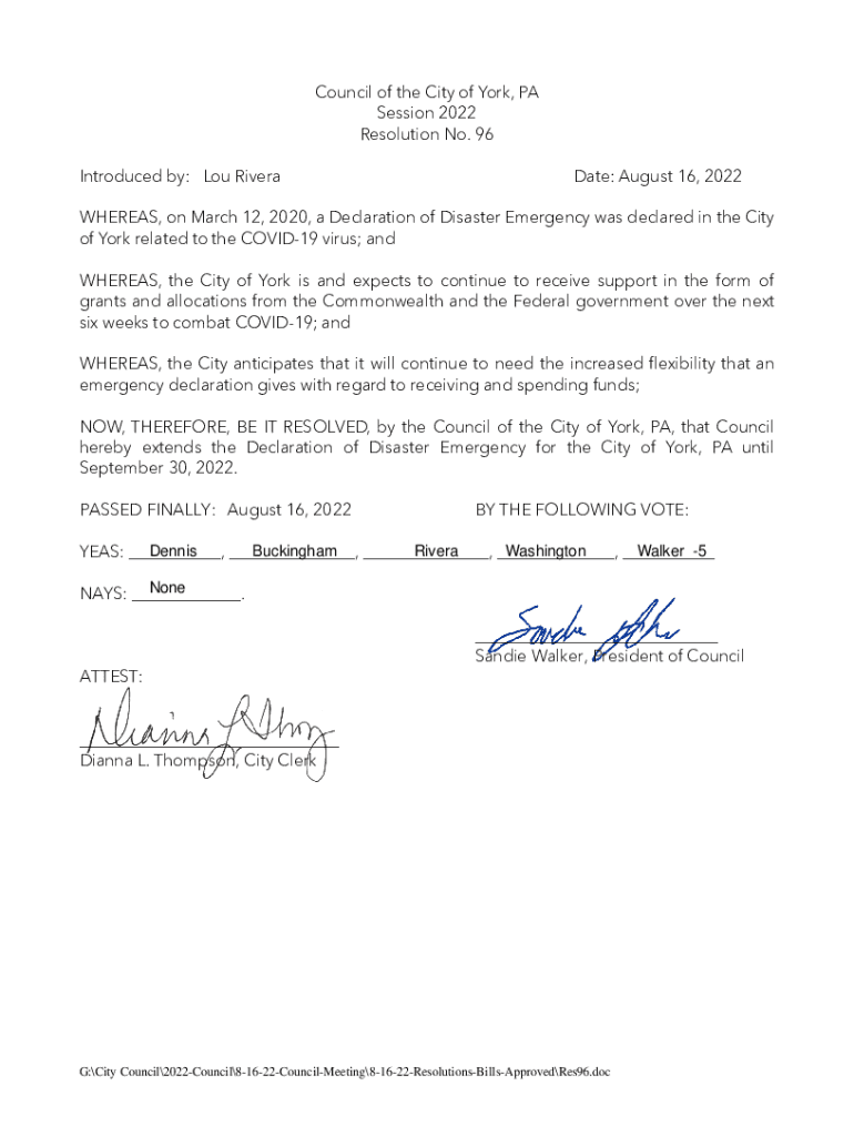 Fillable Online York County Pennsylvania natural disaster risk ...