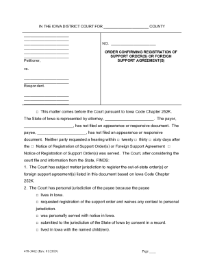 Fillable Online 470-3462, Order Confirming Registration of Foreign ...