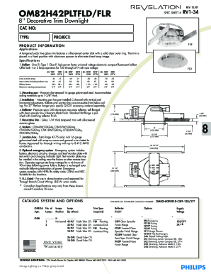 Fillable Online 8'' Decorative Trim Downlight Fax Email Print - pdfFiller