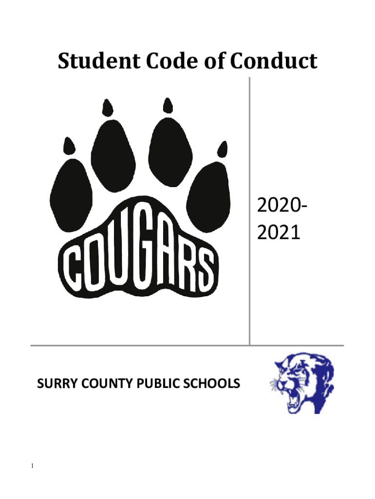 Fillable Online Student Code of Conduct / Violations and Consequences ...