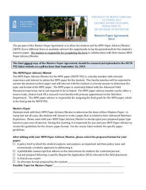 Fillable Online sph unc Executive MHA - UNC Gillings School of Global Public Health Fax Email ...
