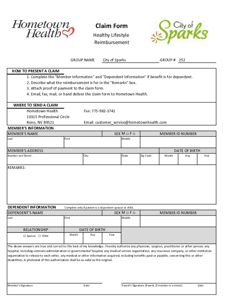 Fillable Online Healthy Lifestyle Reimbursement.xlsx Fax Email Print ...