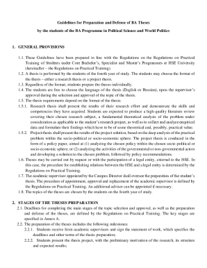 Fillable Online spb hse Guidelines for Preparation and Defense of BA ...