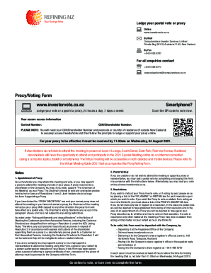 Fillable Online Annual Shareholder meeting proxy form - New Zealand ...