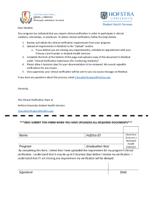 Fillable Online Clinical Verification Form Fax Email Print - pdfFiller