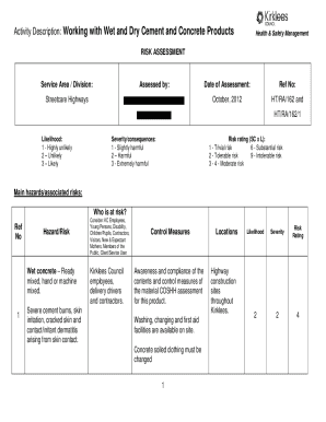 Fillable Online 3a Risk Assessment Form. Risk Assessment Form Fax Email ...