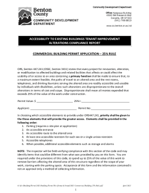 Fillable Online Commercial Building Permit Application25% Rule Fax Email Print - pdfFiller