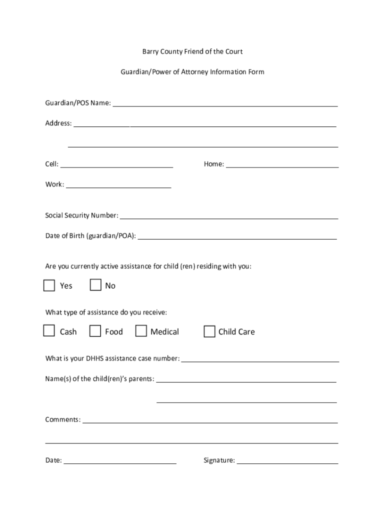 Fillable Online Power of Attorney Worksheet Fax Email Print - pdfFiller