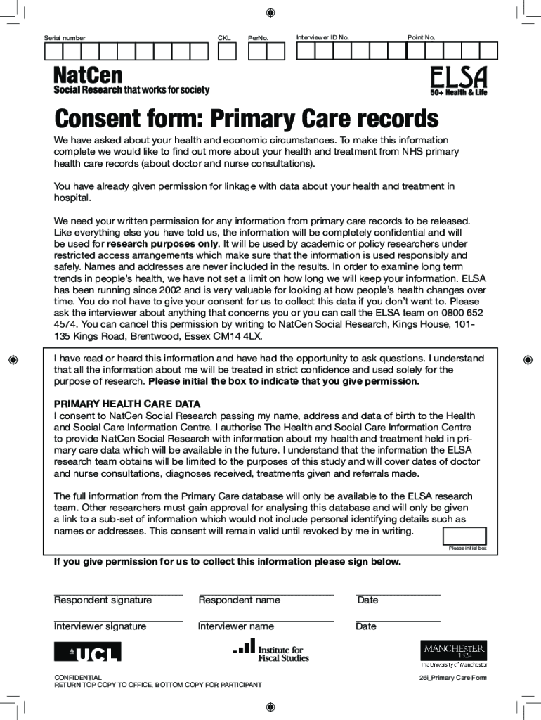 Fillable Online Sample Consent Document 3: The Electronic Medical ...