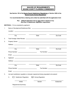 Fillable Online Waiver of Requirements Application Fax Email Print ...