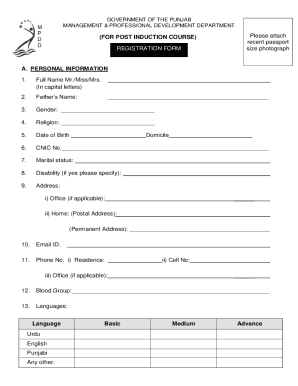 Fillable Online mpdd punjab gov Punjab Revenue department - Government ...