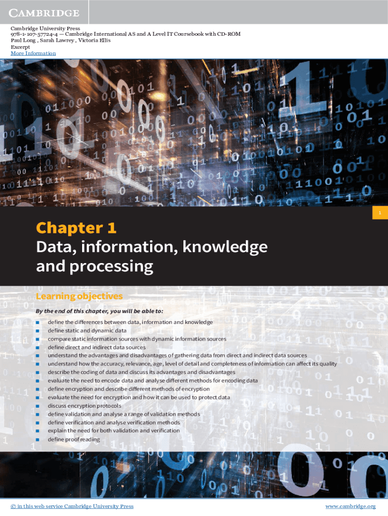 Fillable Online Cambridge International AS and A Level IT Coursebook ...